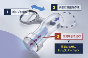 陰圧式勃起補助具「Vigor（ビガー）2020」でED治療・厚労省認可の管理医療機器 | 大阪梅田紳士クリニック